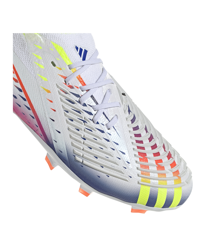 Adidas Predator L FG White-Yellow-Blue